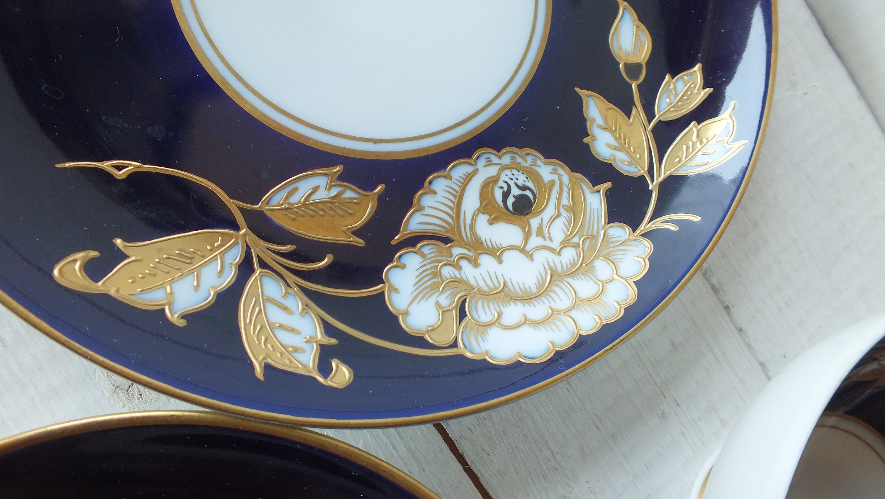 Echt Kobalt Wallendorf Breakfast Set No 1 Porcelain Cobalt Trio Germany ...