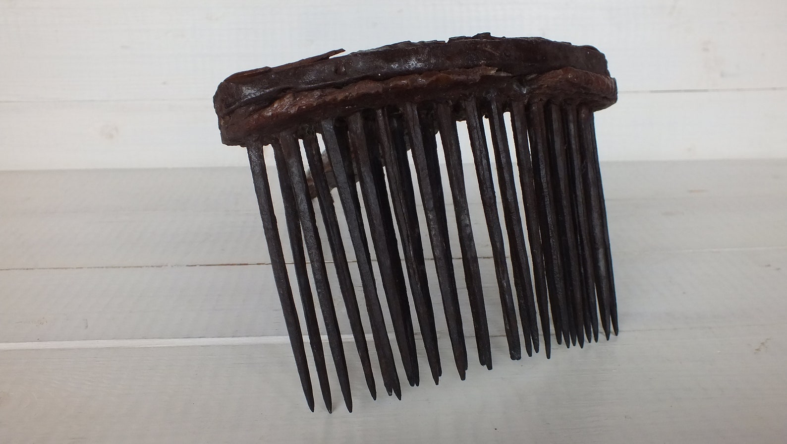 Antique Wool Comb - Rare Old Wool Tool - Ethnic Wooden Comb - Primitive ...