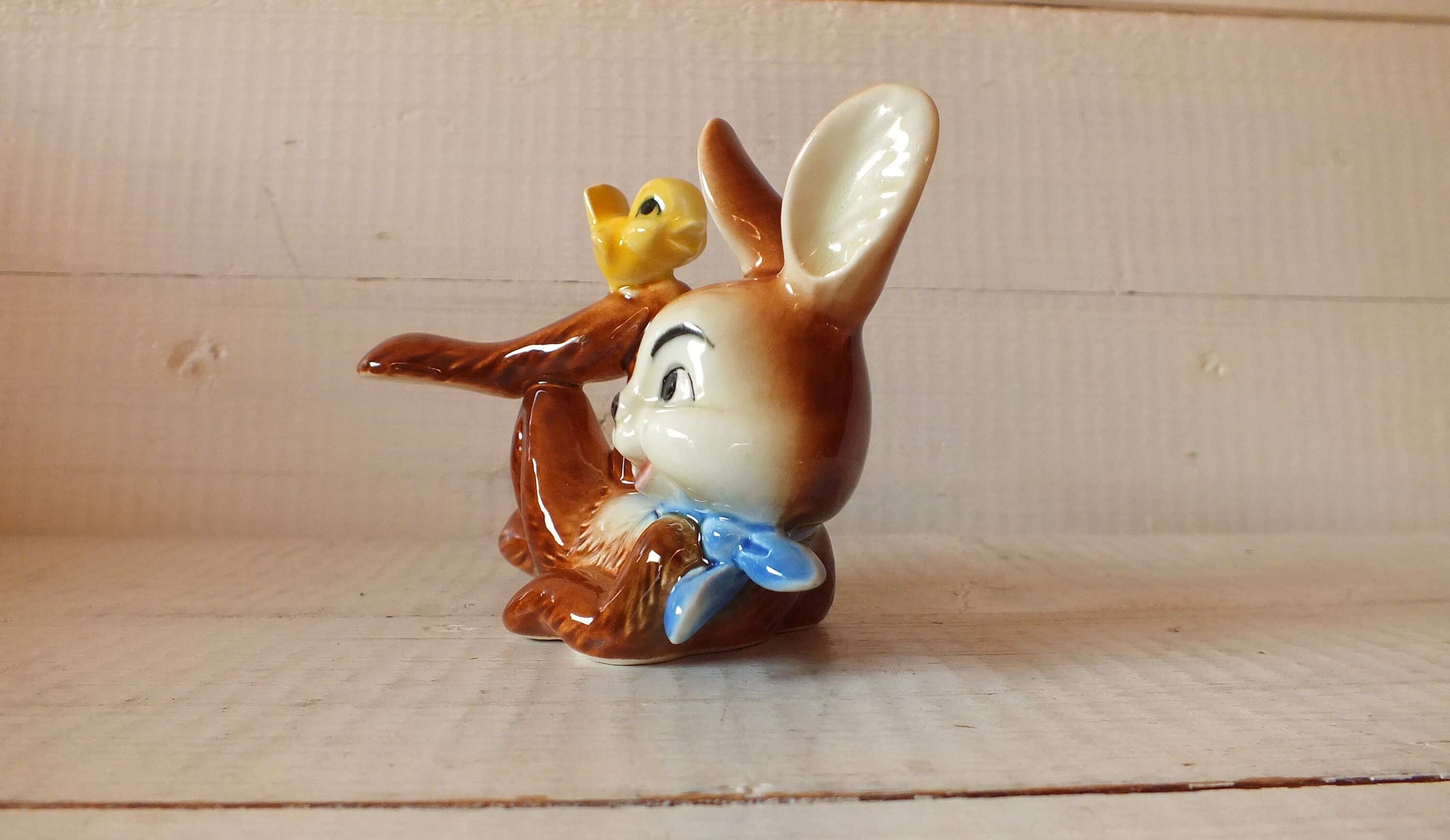 Vintage Goebel Rabbit With Bird Porcelain Figure Goebel West - Etsy