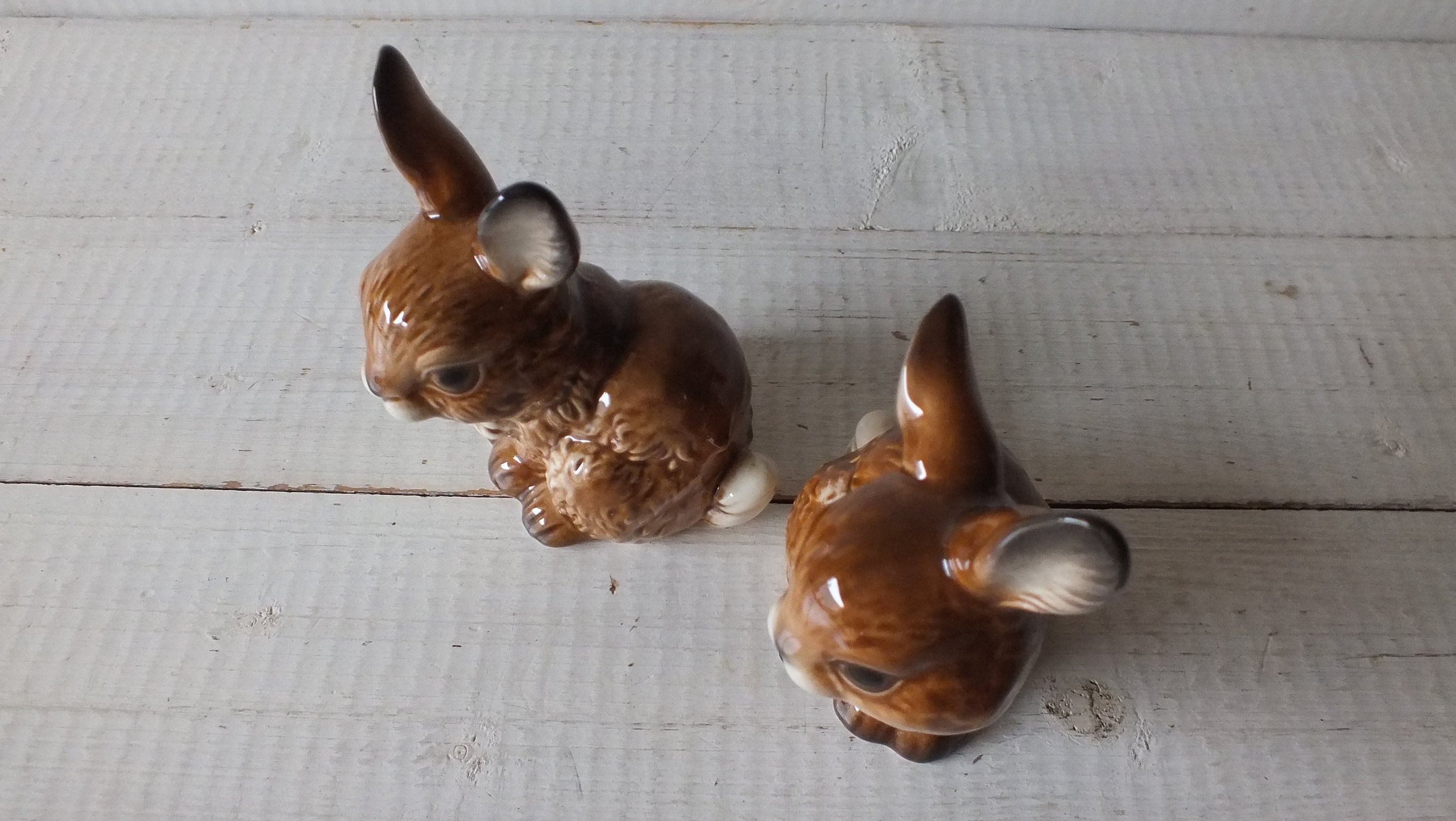 Vintage Goebel Two Rabbits Porcelain Pair Figures Goebel - Etsy
