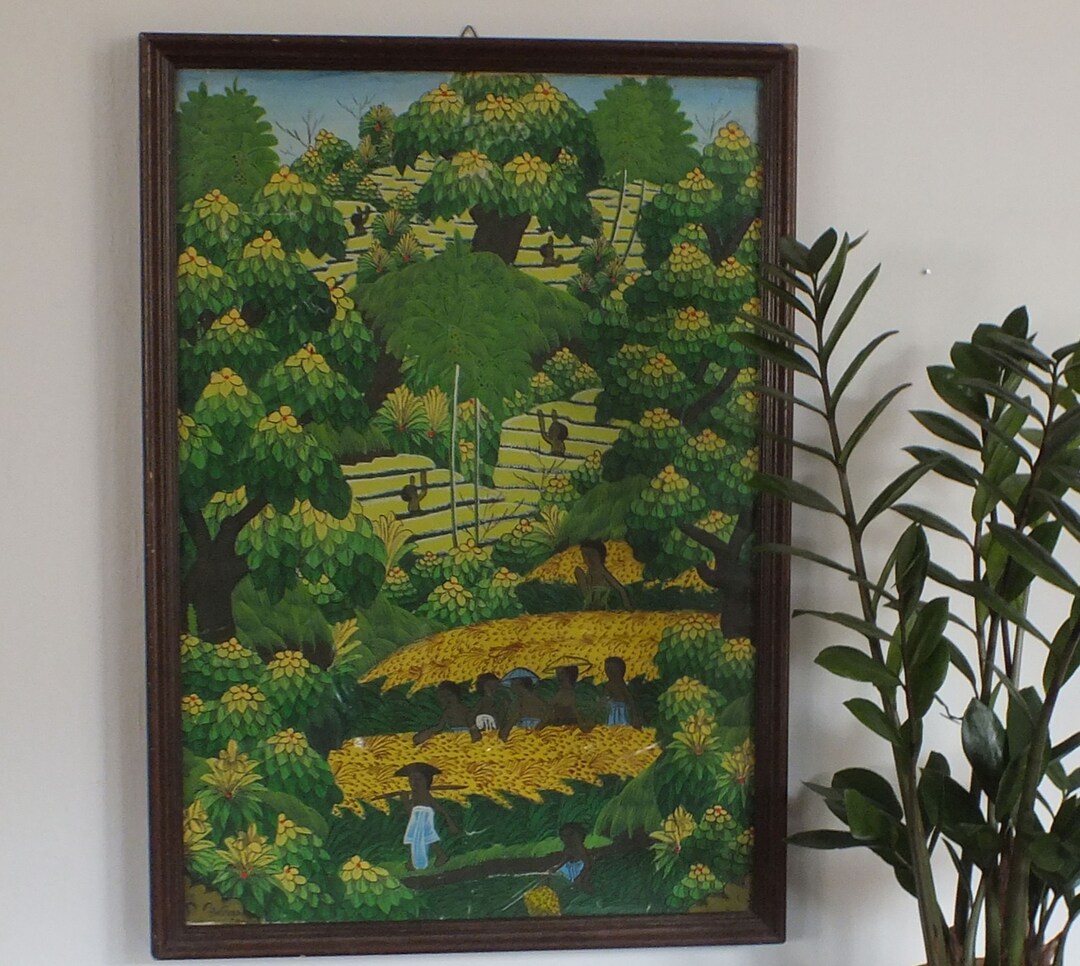 Vintage Bali Oil Painting Signed - Balinese Indonesian Wall Hanging ...