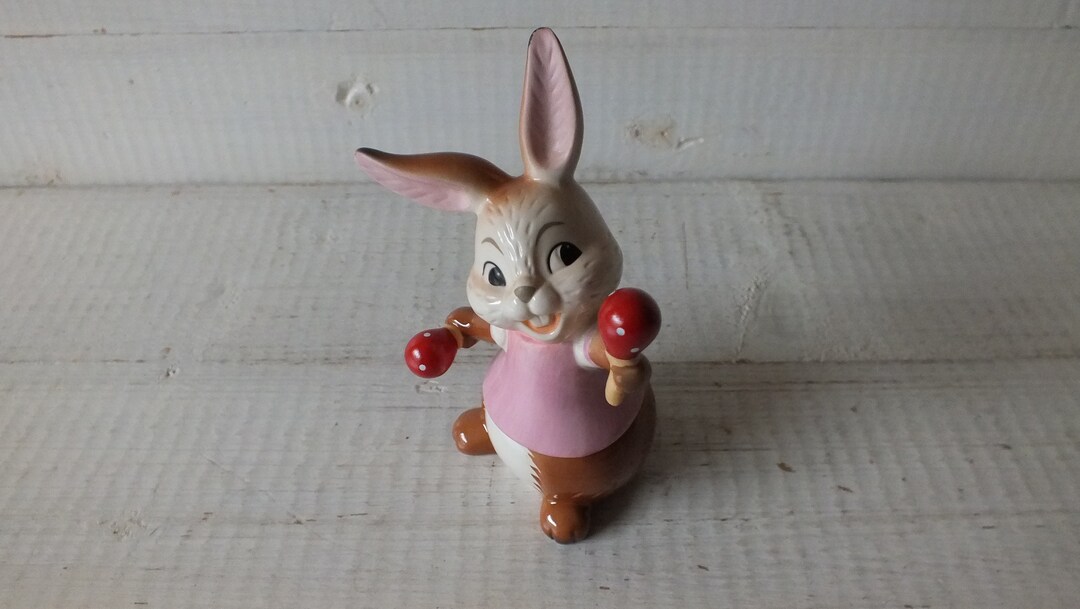 Vintage Goebel Rabbit With Rattles - Porcelain Figure Goebel Bunny ...