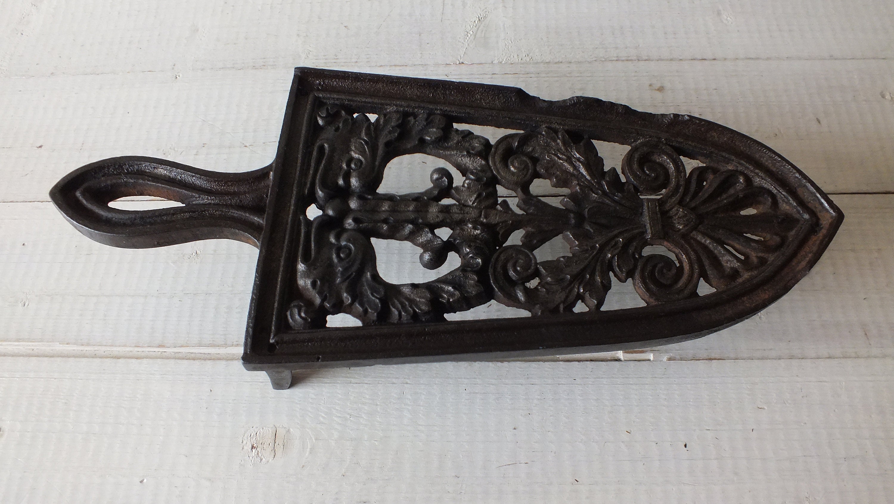 Antique Iron Footed Stand Rest for Ironing Board Cast Iron Stand Cast ...