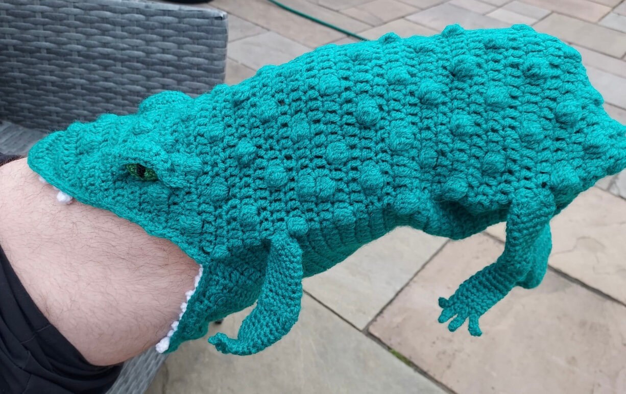 CROCODILE Crochet PDF Pattern Sock for Leg Amputee (not a Finished Item ...