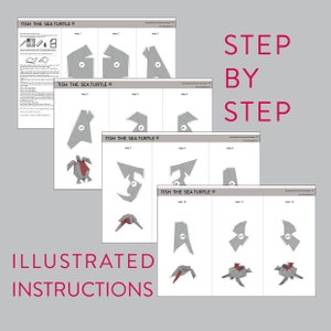 Pendant Sea Turtle, 3d Papercraft Models, DIY Paper Sculpture, Animal ...