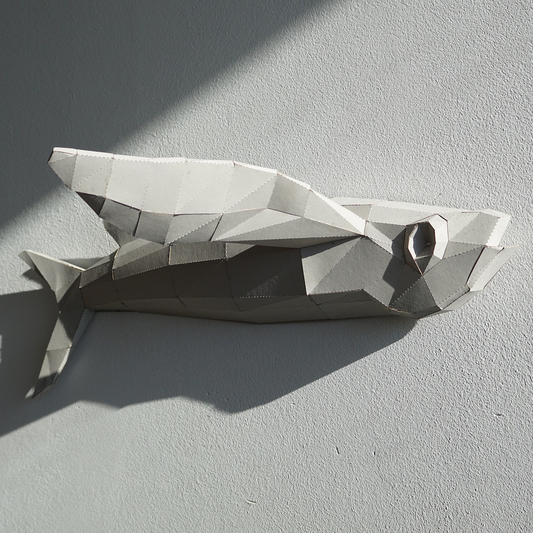 Fish, Trophy, Wall Sculpture, 3d Papercraft, Papercraft Pdf, Low Poly ...