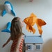 Goldfish, DIY Paper Sculpture, Animal Templates, Papercraft Sculpture ...
