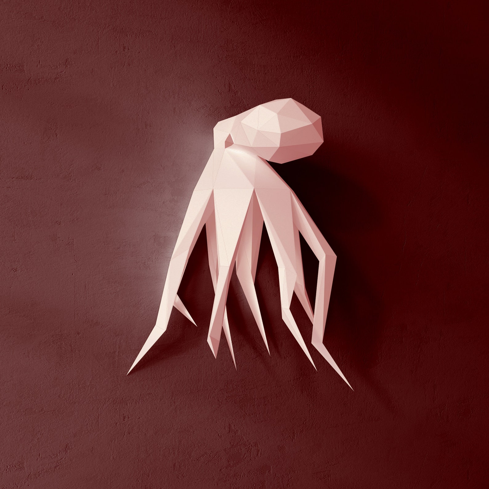 Wall Octopus Papercraft Sculpture | DIY Paper Trophy Templates | Unique ...