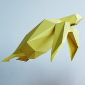 Pink Robin Papercraft Sculpture, DIY 3D Animal Wall Décor, PDF Template ...