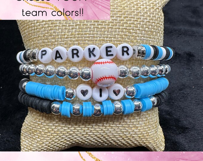 Leather Baseball Bracelet - Etsy