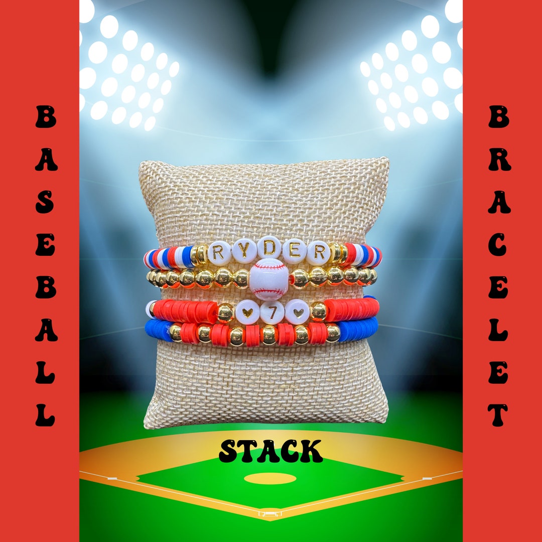 Mom Baseball Bracelets Personalized Name Braceletsbaseball Bracelets ...