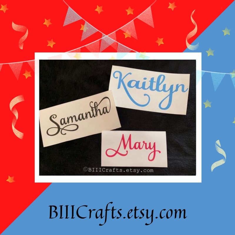 Fancy Letters Decal - Etsy