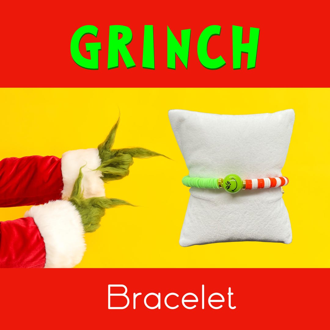 Grinch Bracelet | Grinch| Christmas Gift| Grinch Bracelets| Girl Gift ...