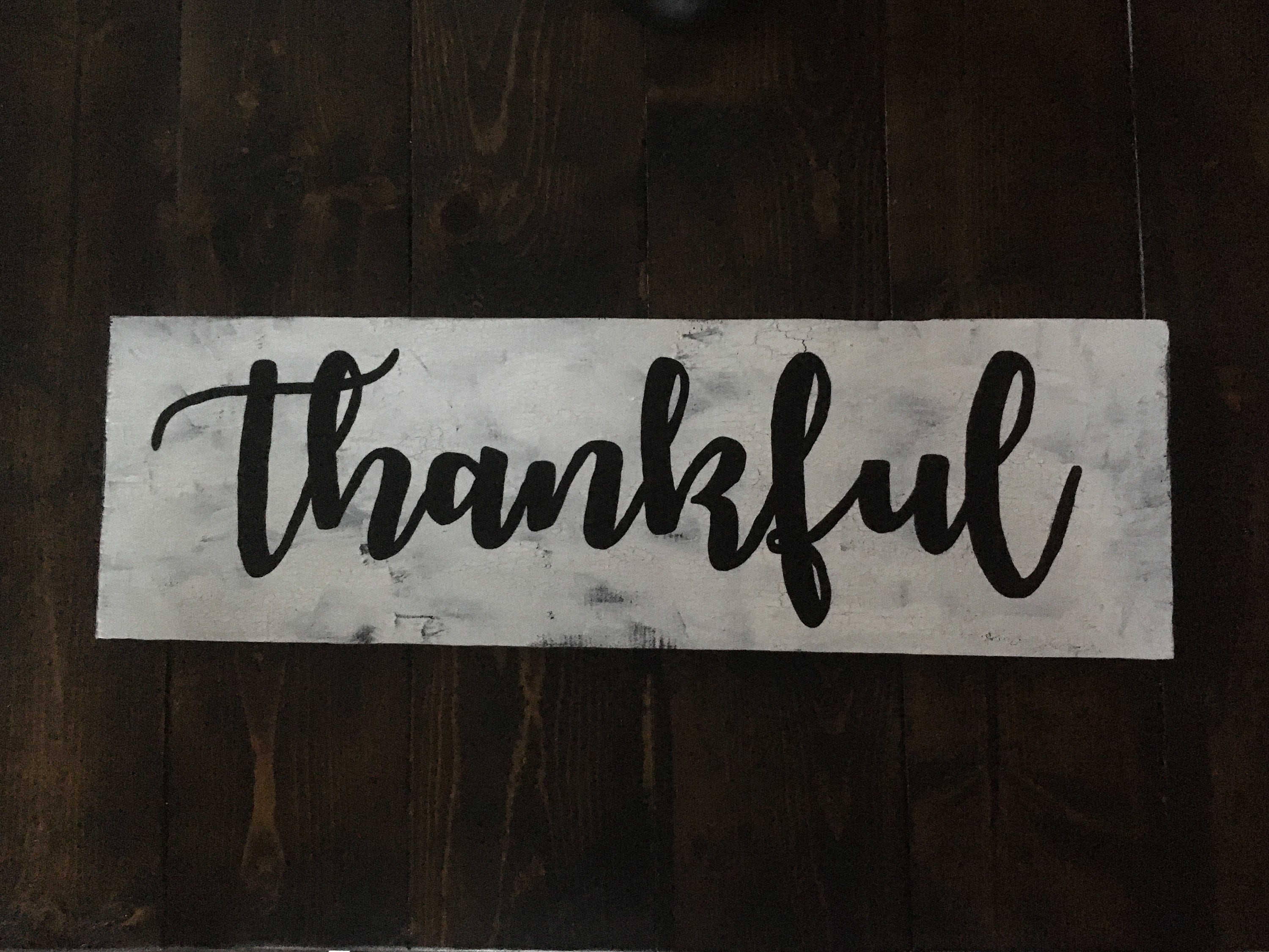 Thankful 23" Hand Painted Wooden Sign - Etsy