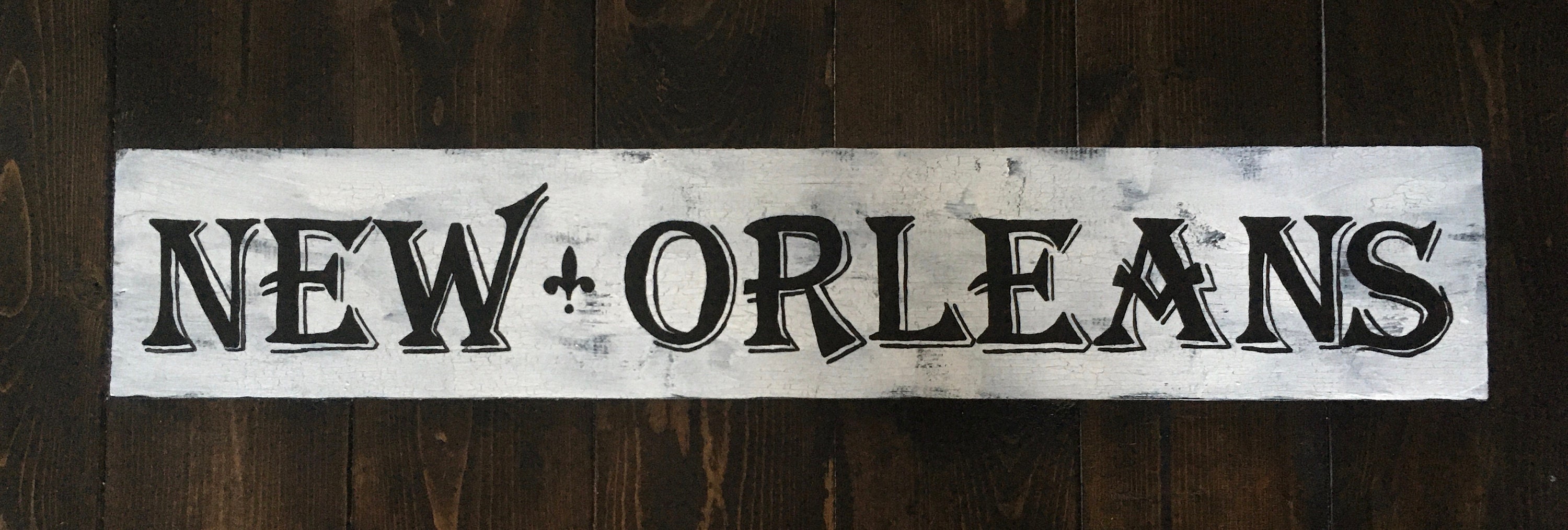 New Orleans 30" Hand Painted Wooden Sign - Etsy