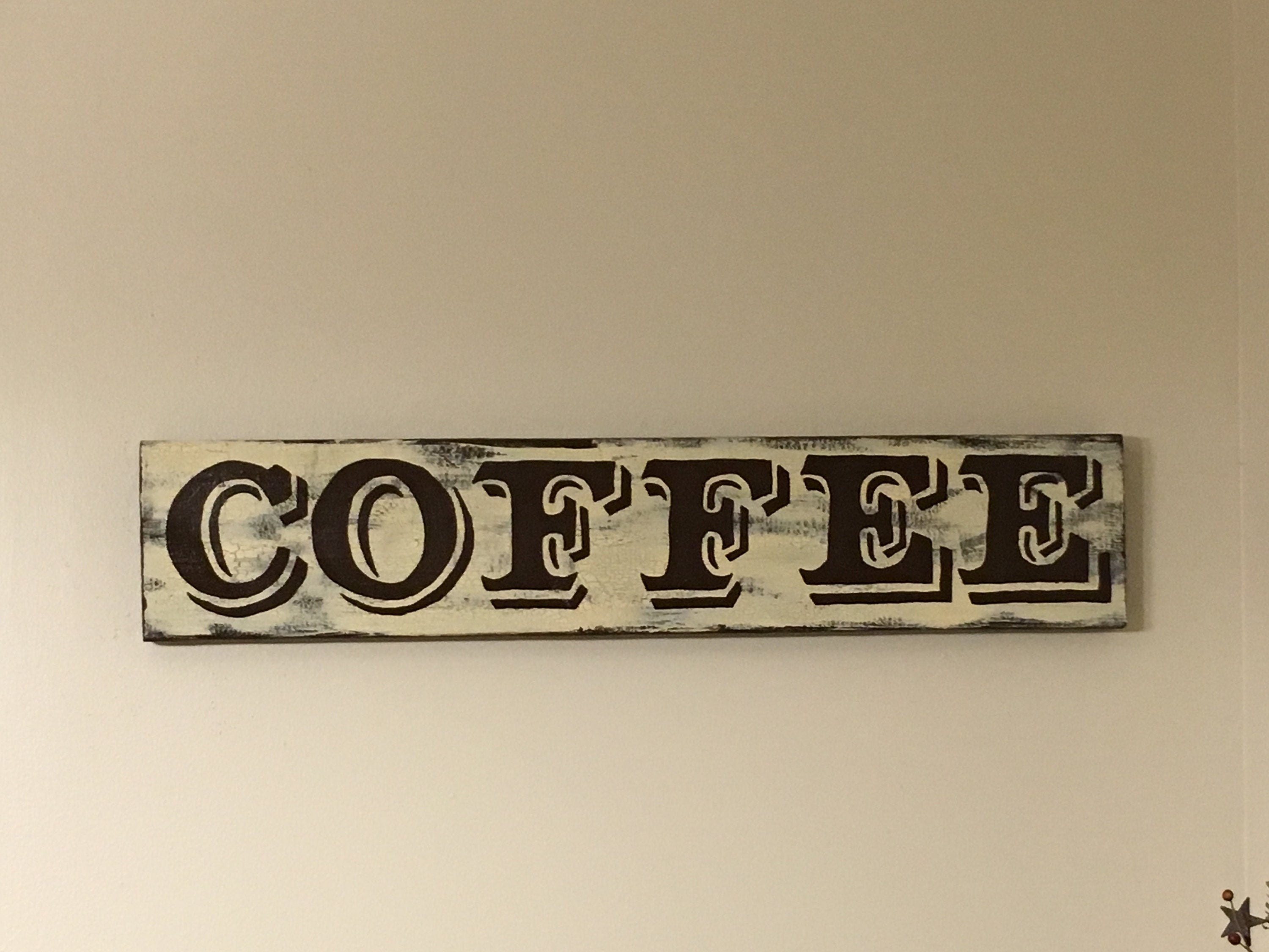 Coffee 30 Hand Painted Wooden Sign - Etsy