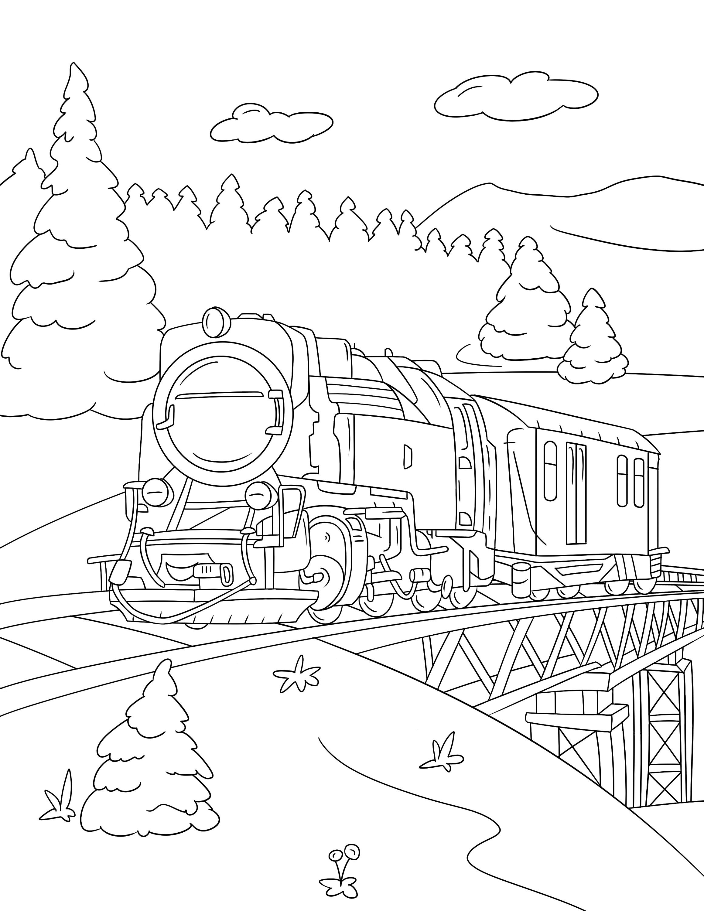 Train Colouring Pages, 30 Printable Train Designs, for Train Lovers of ...