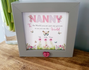 Mother's Gift Drop Box Frame Love Nan, Grandma, Nanny, Mom, Mommy, Mum ...