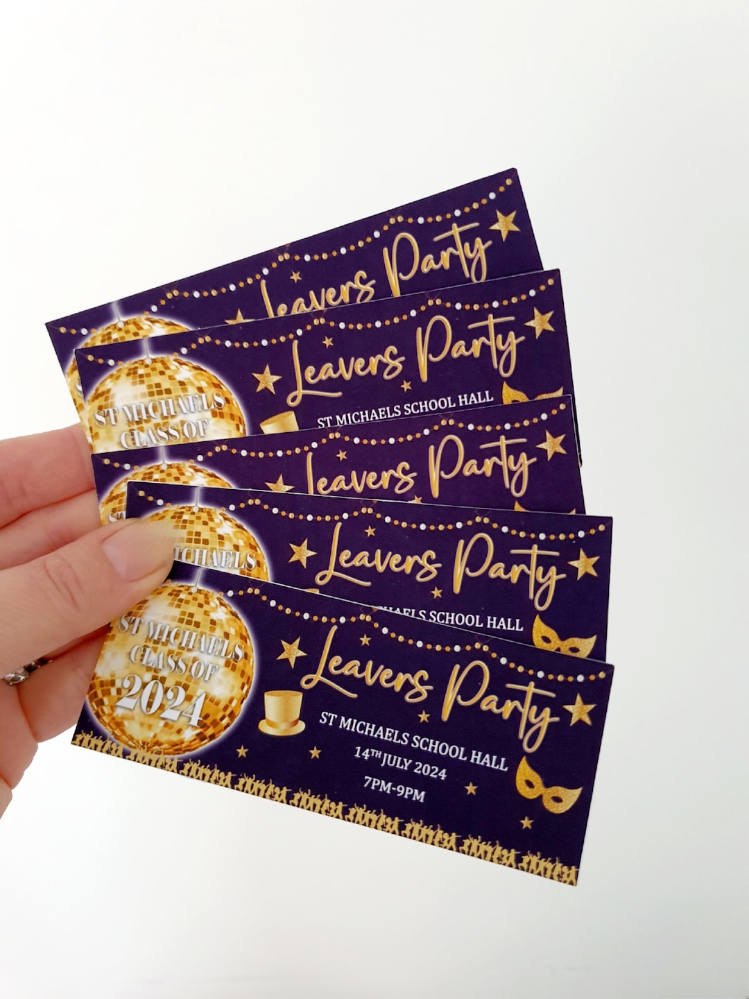 Personalised School Leavers Invitations End of Term 2024 Party Invites ...