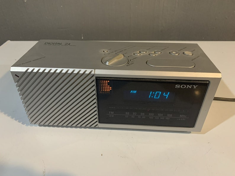 Rare Sony Icf-c16w Digital Alarm Clock - Etsy