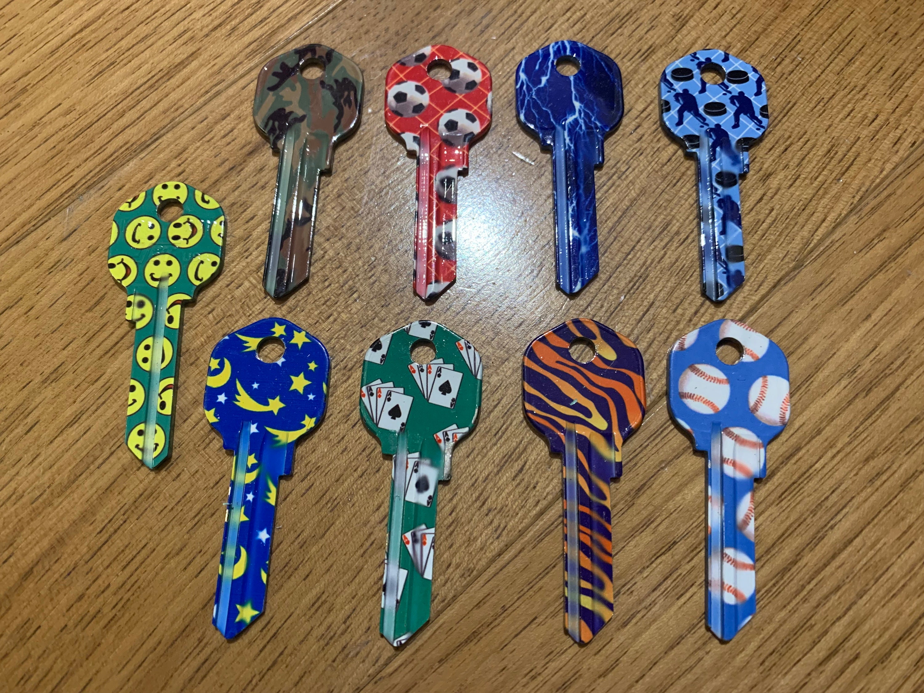 Lot of 2 Wackeys Color House Key Blank KW1 AXXESS 66 Chose From Flame ...