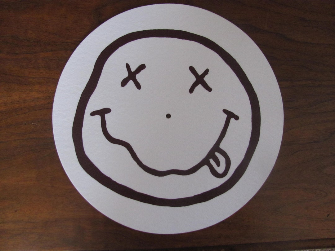 Nirvana Record Player Slipmat 1990's Vintage Logo Vinyl DJ Kurt Cobain ...