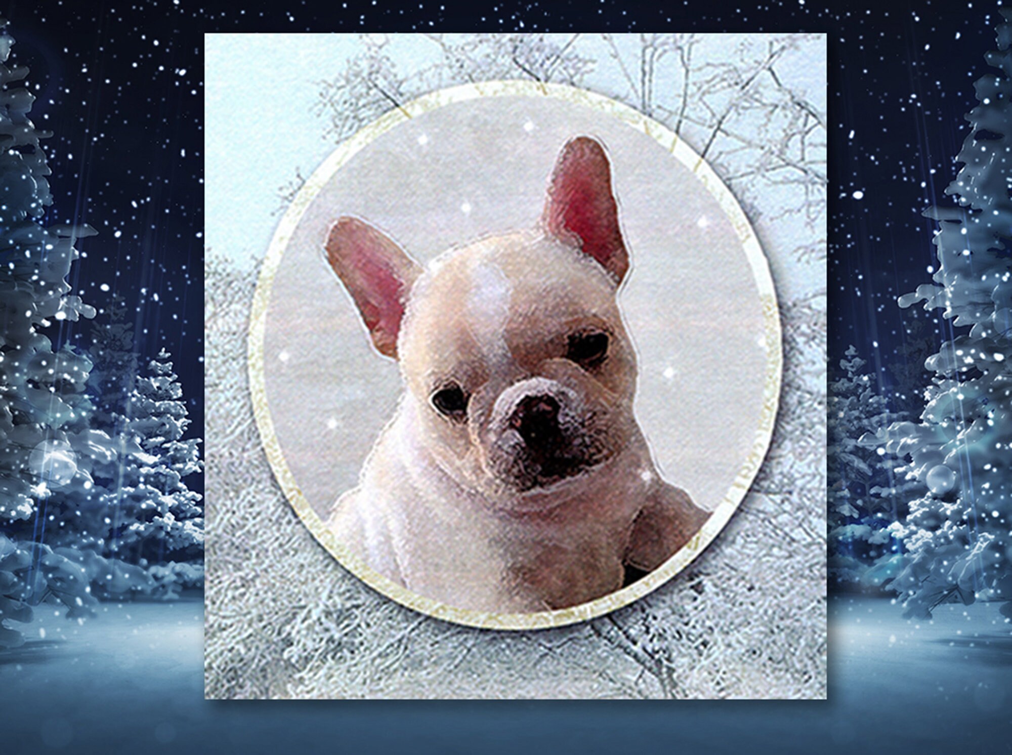French Bulldog Christmas Cards, French Bulldog Holiday Cards, Frenchie ...