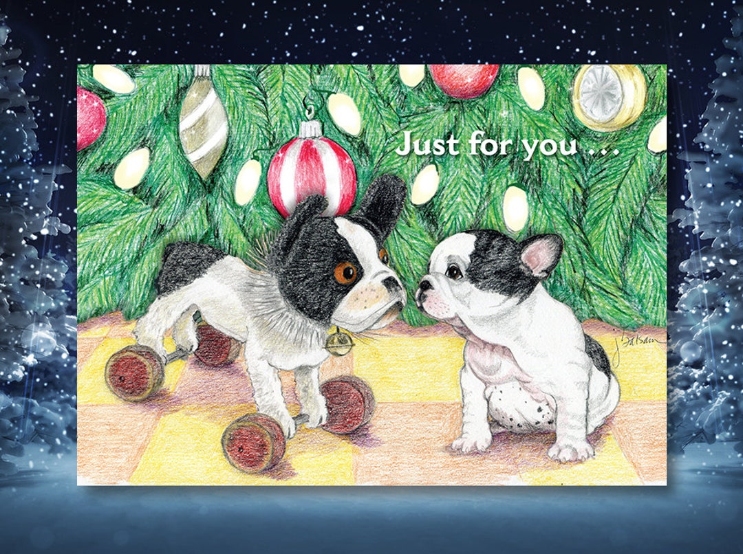 French Bulldog Christmas Cards, French Bulldog Holiday Cards, Frenchie ...