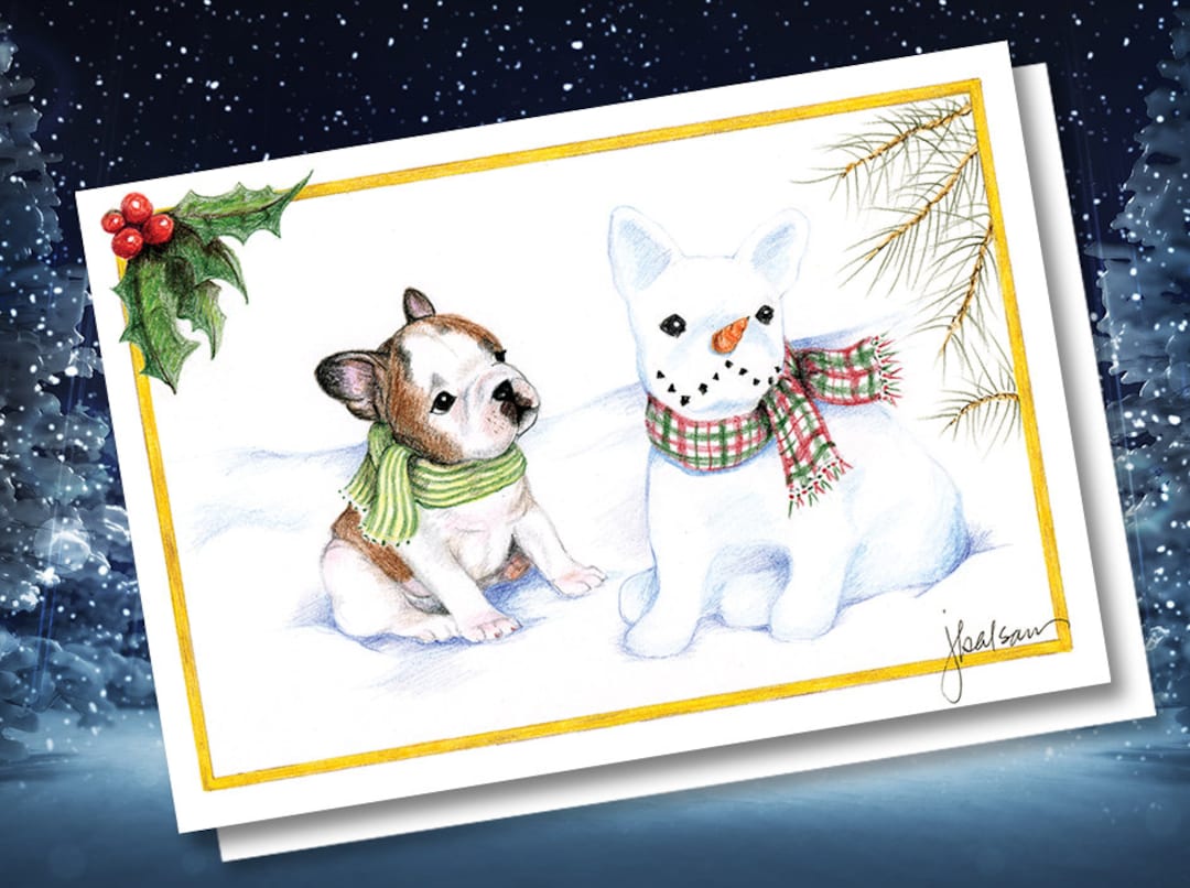 French Bulldog Christmas Cards, French Bulldog Holiday Cards, Stranger ...