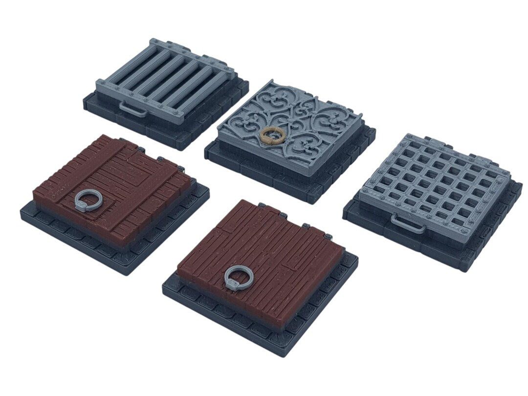 Medieval Trapdoors - Fantasy Tabletop Board Games RPG TTPRG - Set of 5 ...