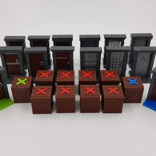 Zombicide Black Plague Objective Doors Tokens & Vault Doors - Etsy