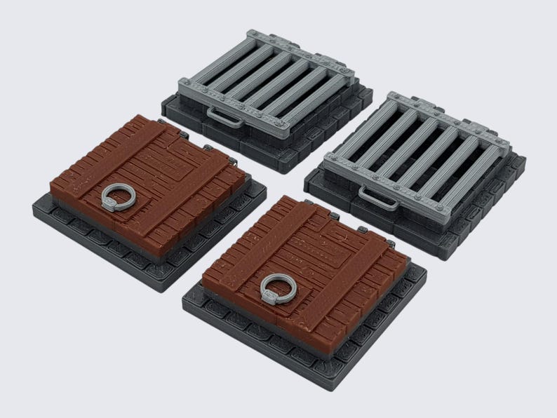 Medieval Trapdoors - Fantasy Tabletop Board Games RPG TTPRG - Set of 4 ...