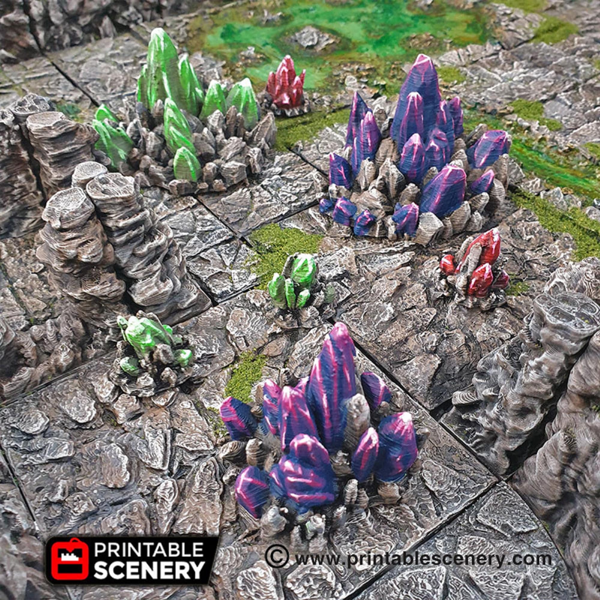Fantasy & Sci-fi Gaming Terrain - Crystal Clusters - Etsy UK