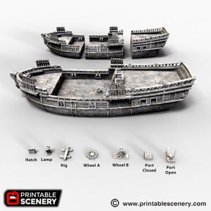 The Brig - 3D Printed Ship for Tabletop Gaming - Blood & Plunder ...