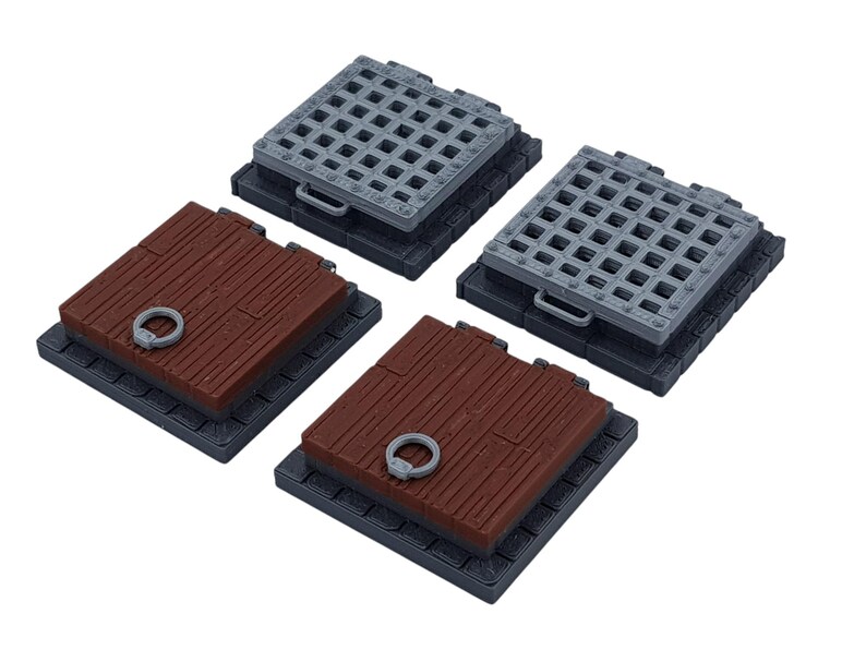 Medieval Trapdoors - Fantasy Tabletop Board Games RPG TTPRG - Set of 4 ...