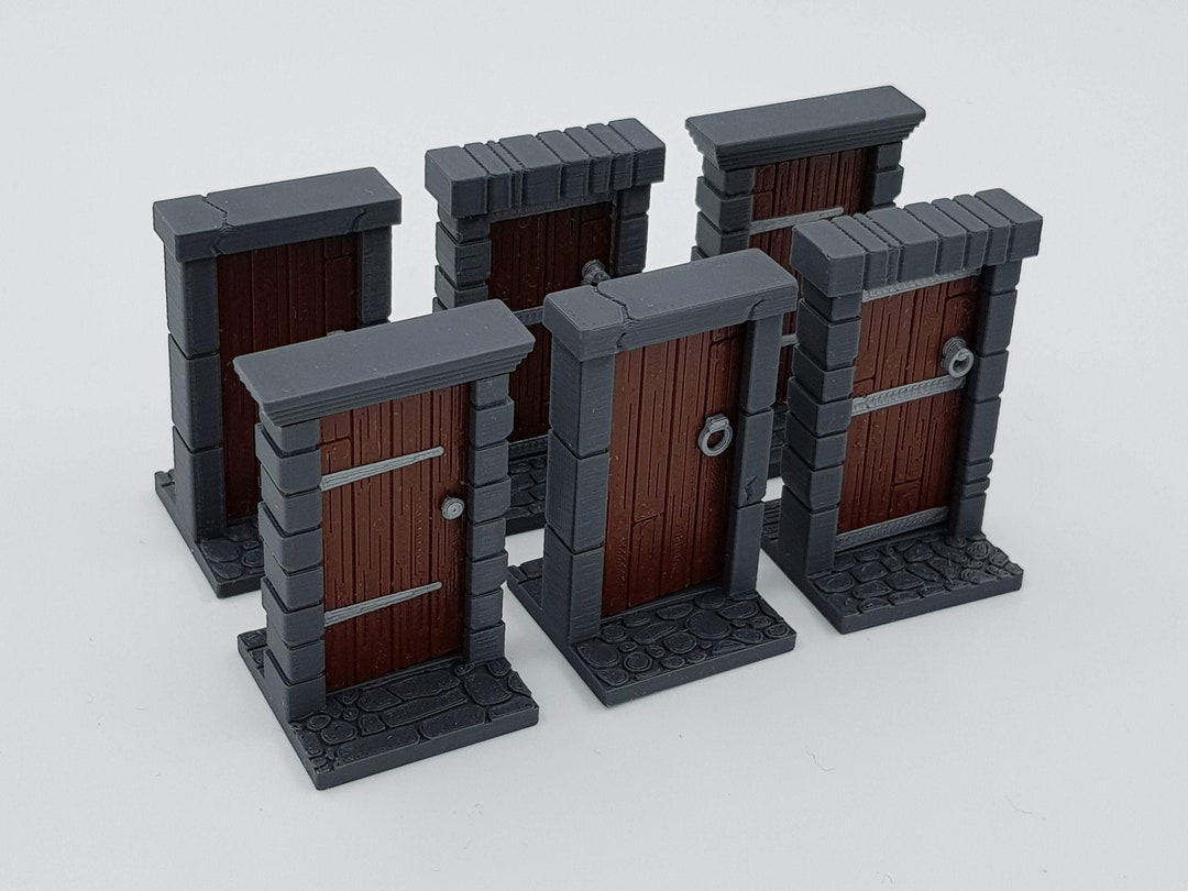 3D Hinged Medieval Style Doors for Tabletop Board Games Set of 6 - Etsy UK