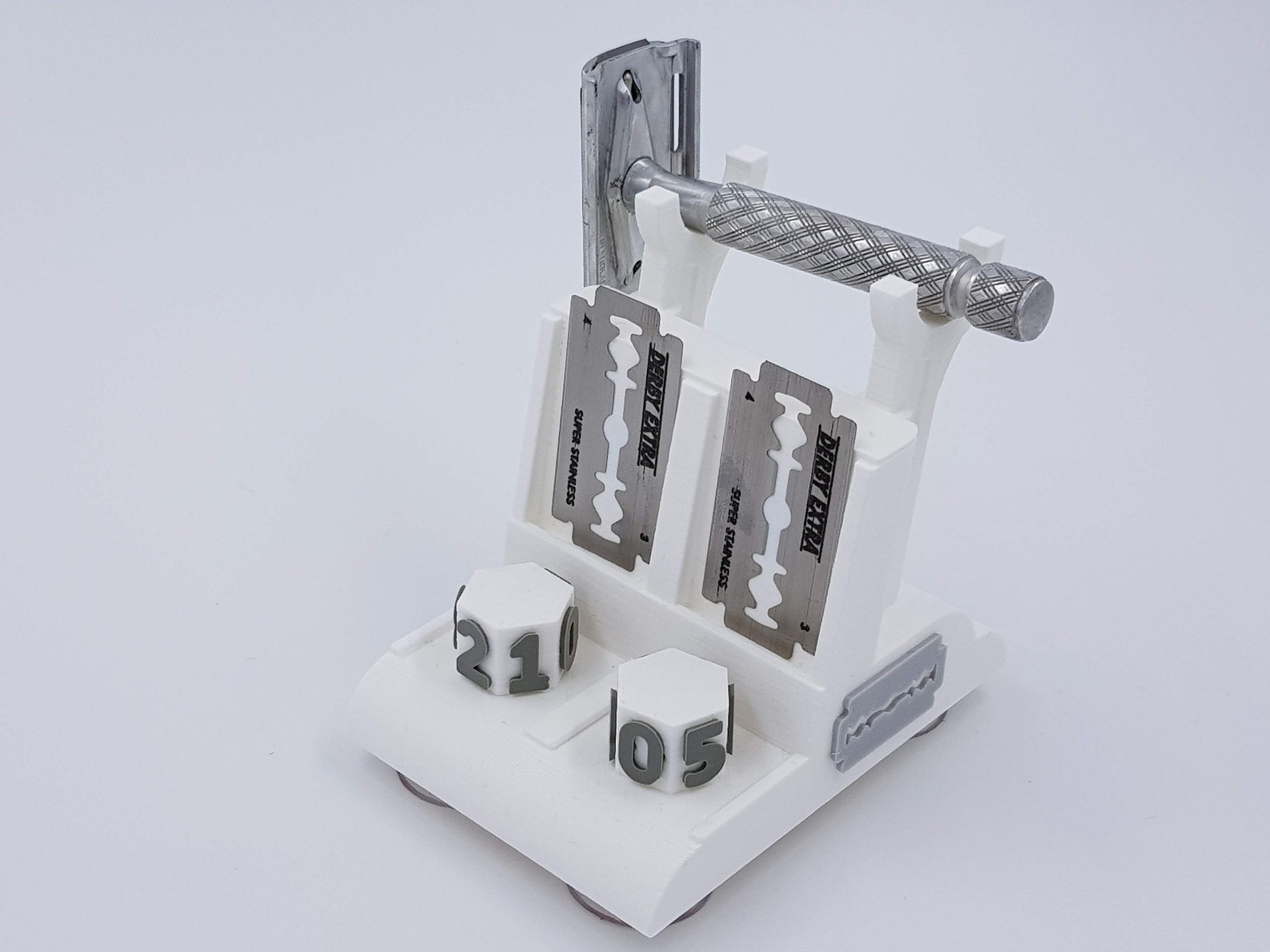 Shaving DE Razor Blade Holder & Shave Counter 2 Blade - Etsy