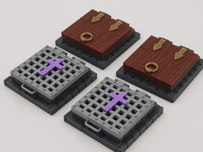 Zombicide Black Plague - Vault Doors - Set of 4x 3D Hinged Trapdoors - Etsy