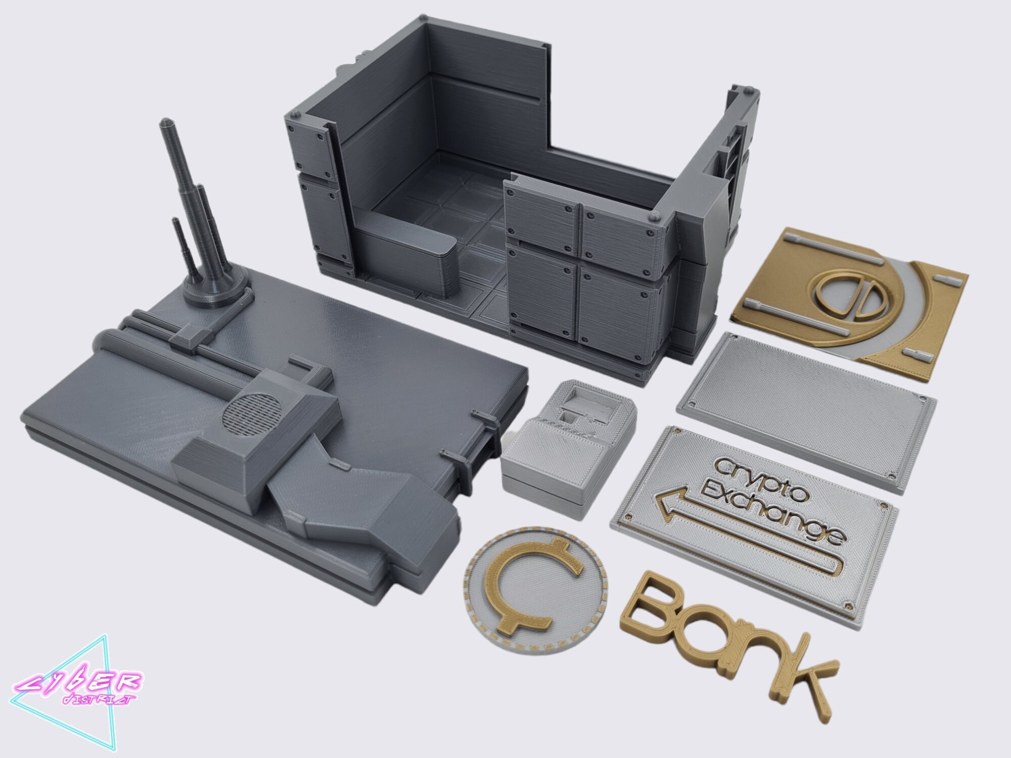 Sci-fi Gaming Terrain Cyberpunk Bank - Etsy