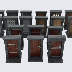 Medieval Doors - Fantasy Tabletop Board Games RPG TTPRG - Set of 18 - Etsy