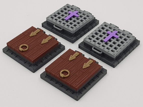 Zombicide Black Plague Vault Doors Set Of 4x 3D Hinged | Etsy