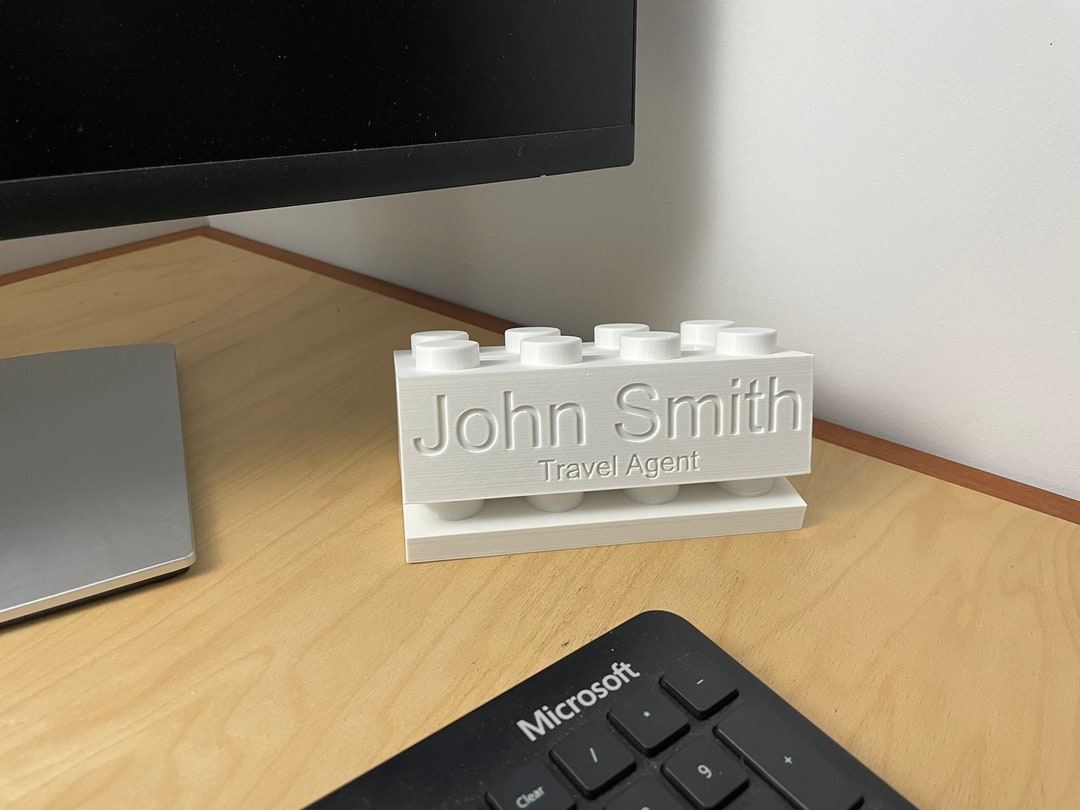 Personalized LEGO Nameplate and Business Card Holder - Etsy