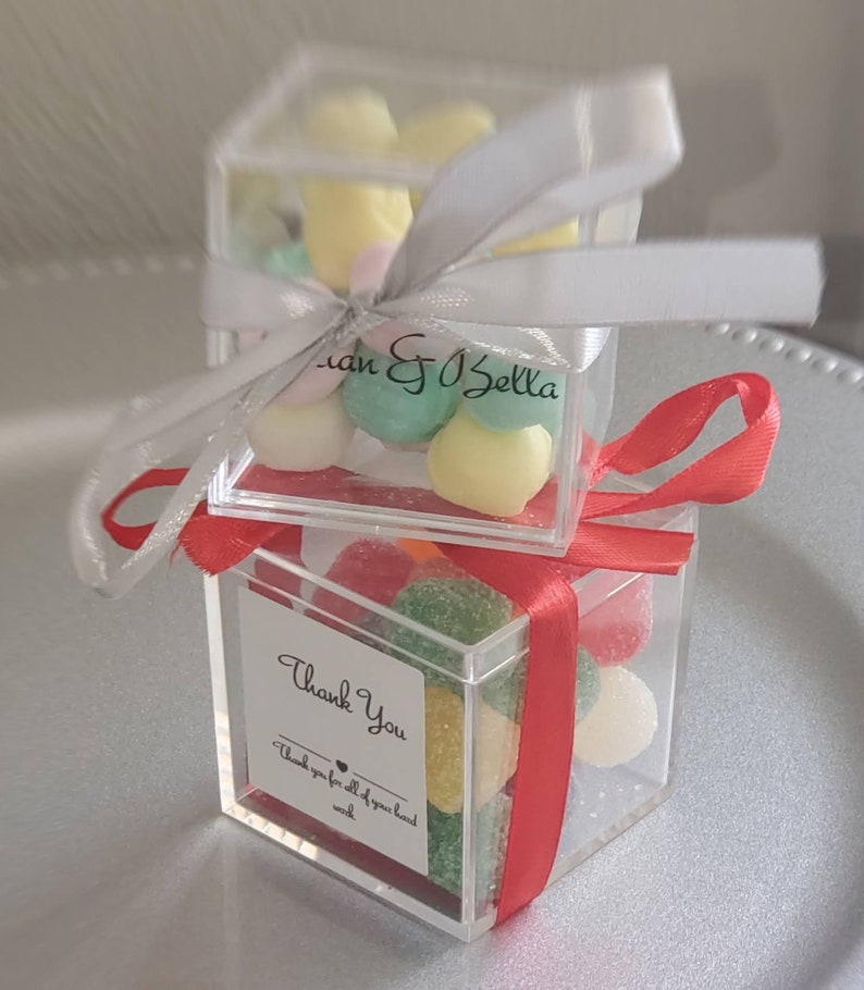 Acrylic Clear Candy Box Sweet Gift Party Favors Personalized - Etsy