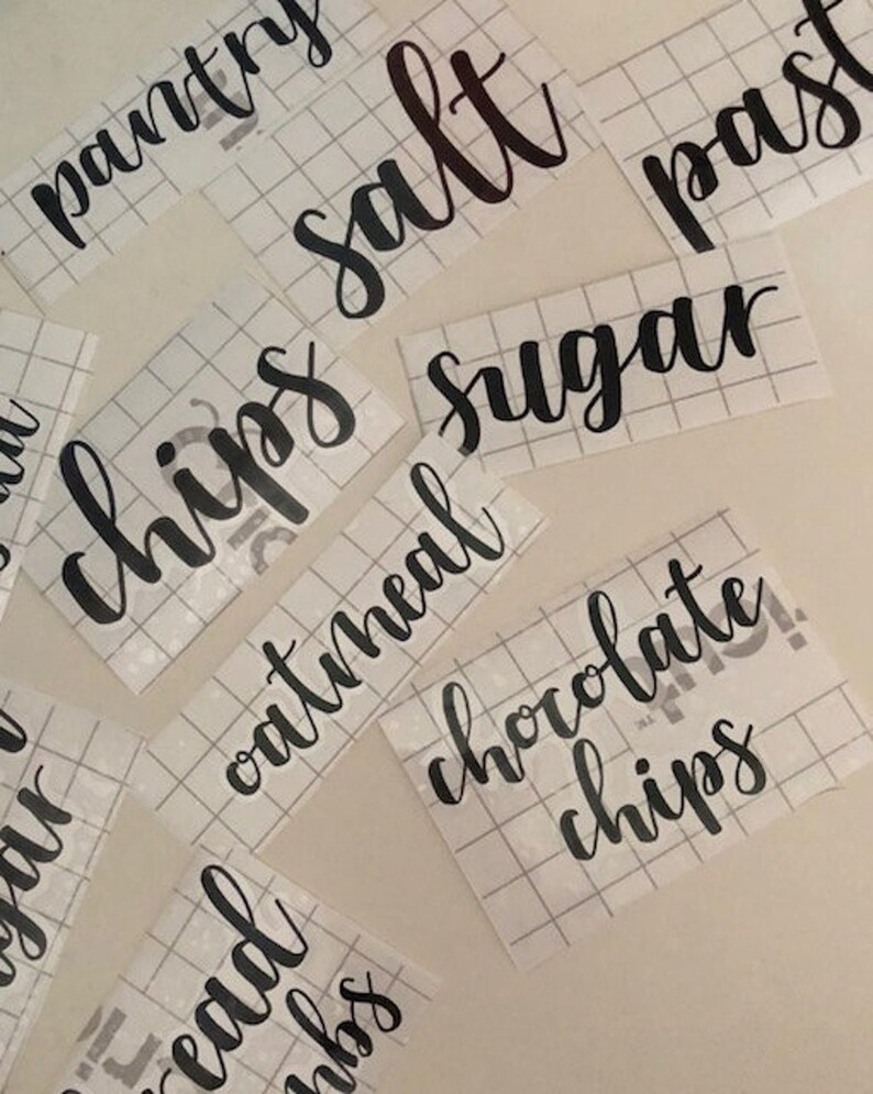 Pantry Vinyl Stickers Labels Decals - Etsy