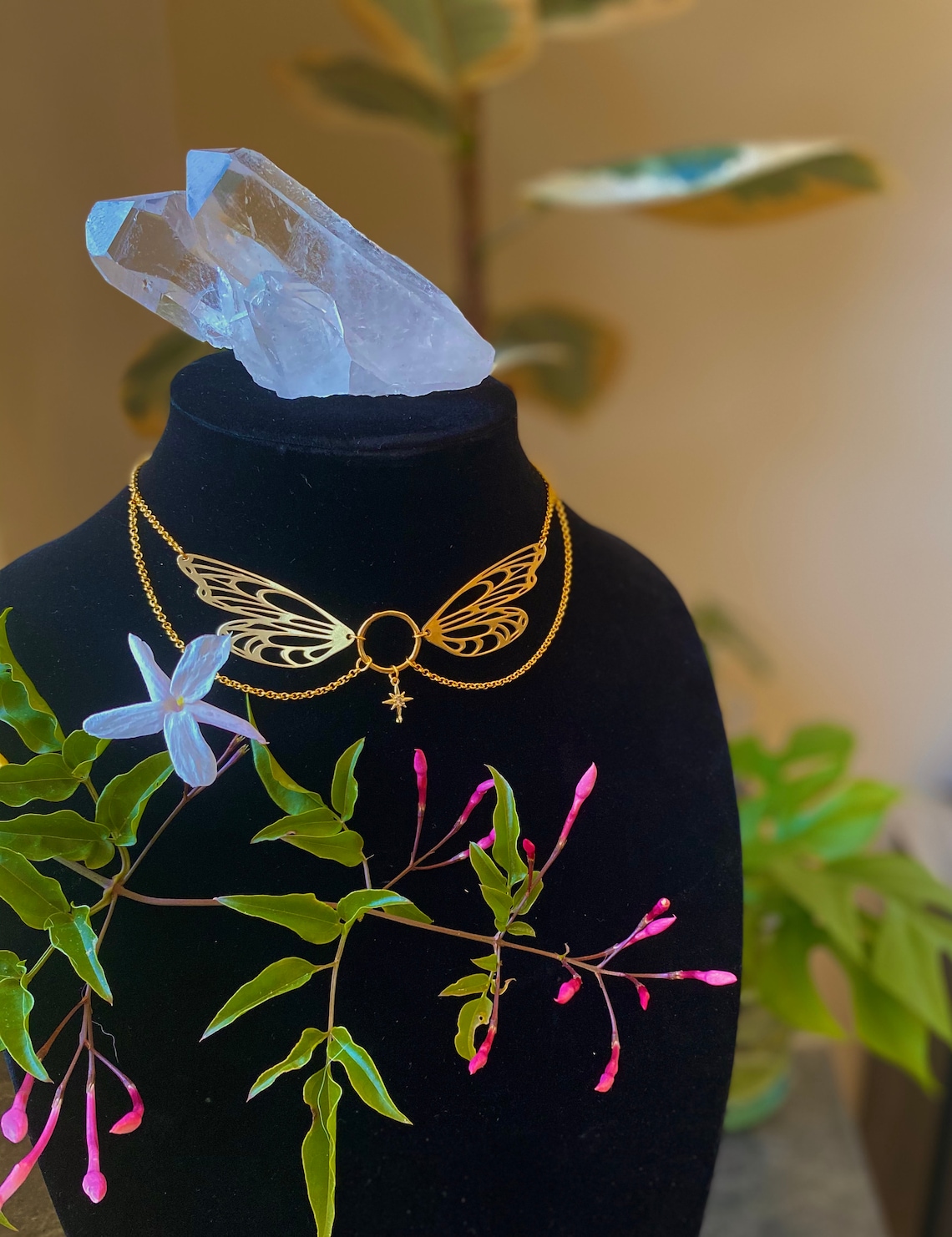 Angel Wing Choker, Hypoallergenic, Fairy Jewelry - Etsy