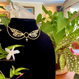 Angel Wing Choker, Hypoallergenic, Fairy Jewelry - Etsy