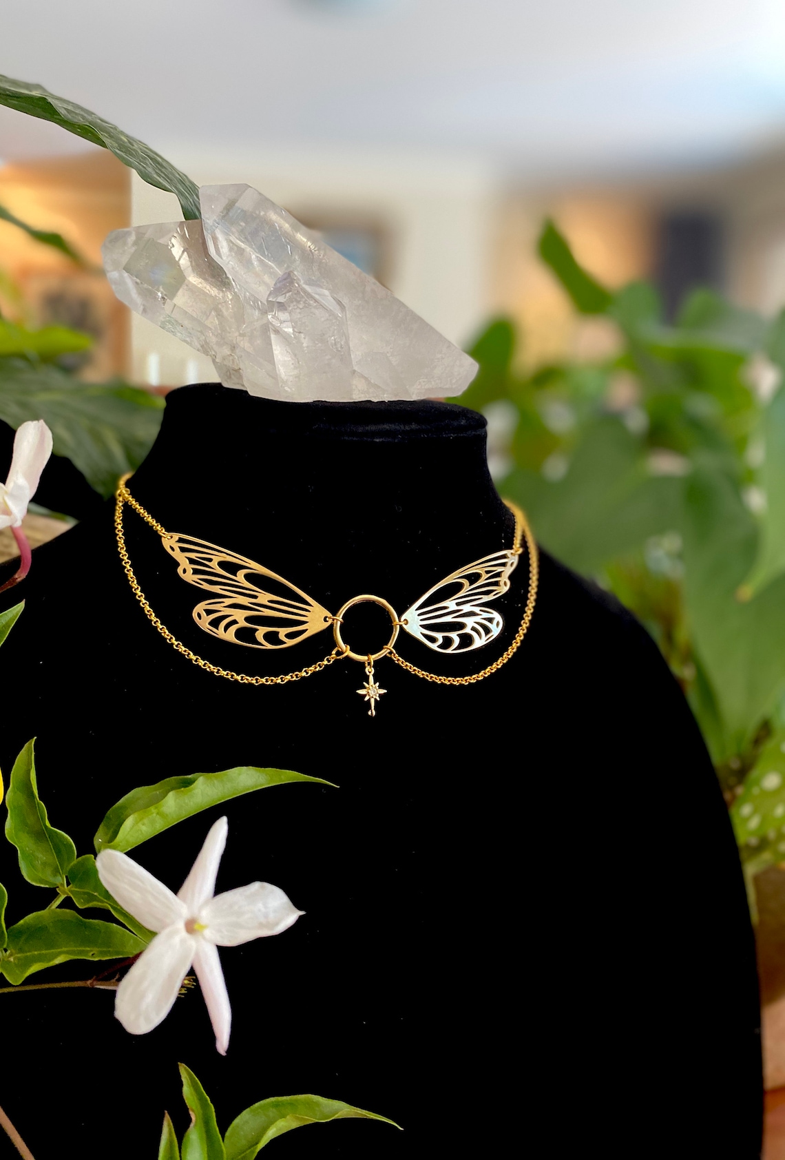 Angel Wing Choker, Hypoallergenic, Fairy Jewelry - Etsy