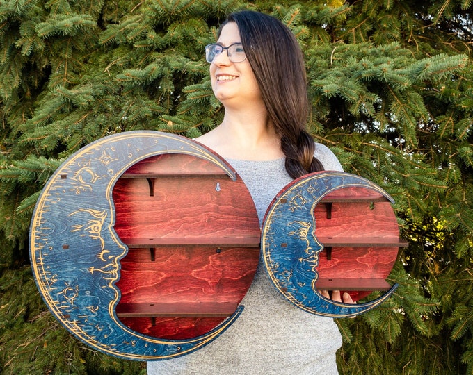 I See the Moon and the Moon Sees Me Vintage Wood Chippy Cream Stair ...