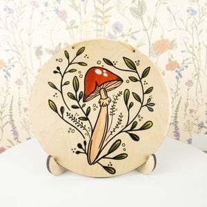 Mushroom Sign, Vintage Decor, Wooden Mushroom Sign, Kitchen Sign, Magic ...