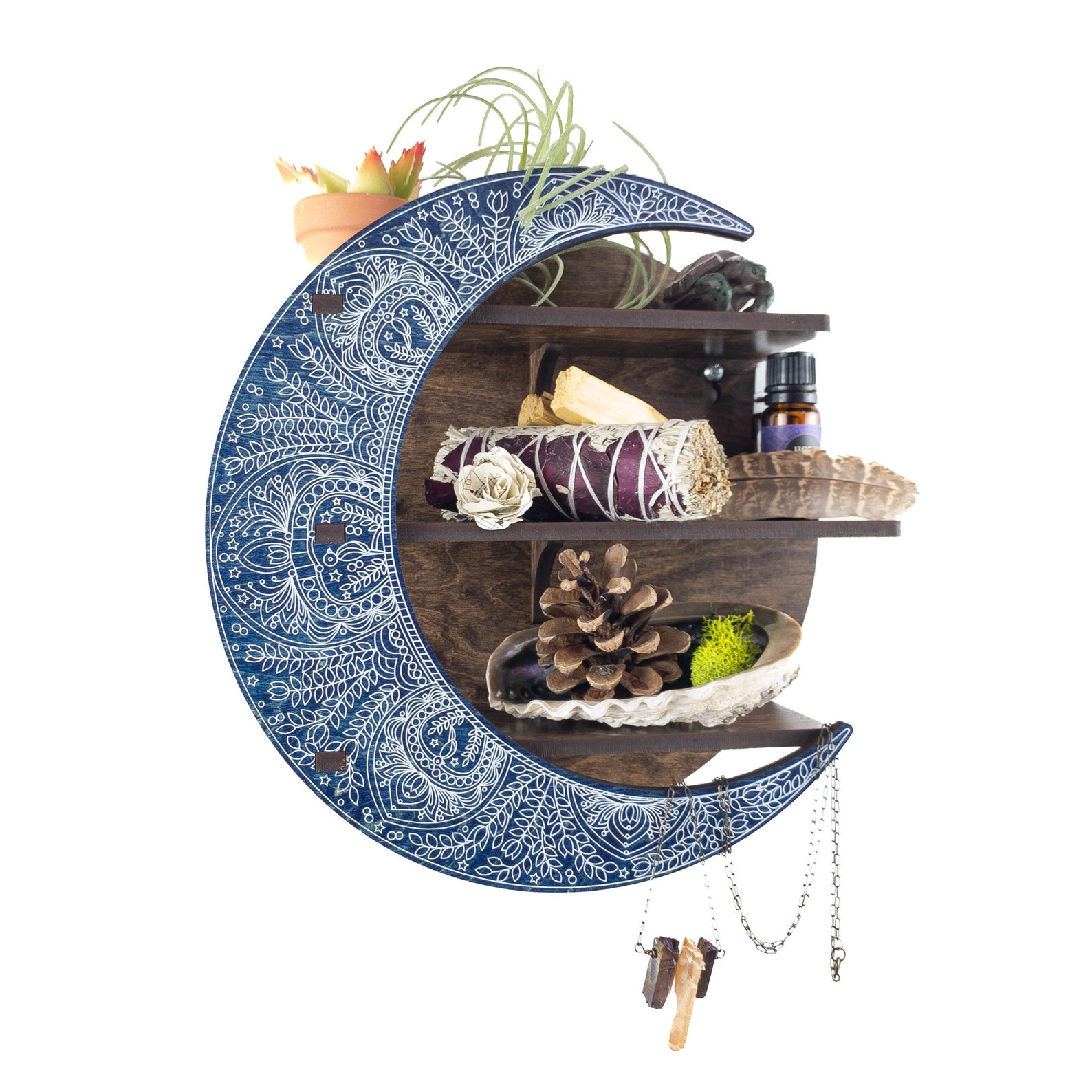 Crystal Shelf Moon Shelf Floating Shelves Witchy Decor - Etsy